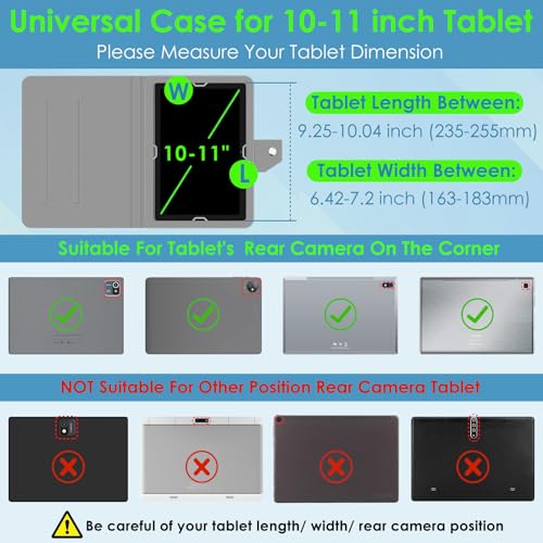 DETUOSI Okaysea 10.1" Tablet Case Cover, Portable Protective Folio PU Leather Stand Shell for Okaysea 10 inch Android Tablet