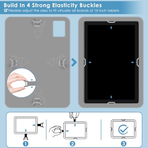 DETUOSI Okaysea 10.1" Tablet Case Cover, Portable Protective Folio PU Leather Stand Shell for Okaysea 10 inch Android Tablet