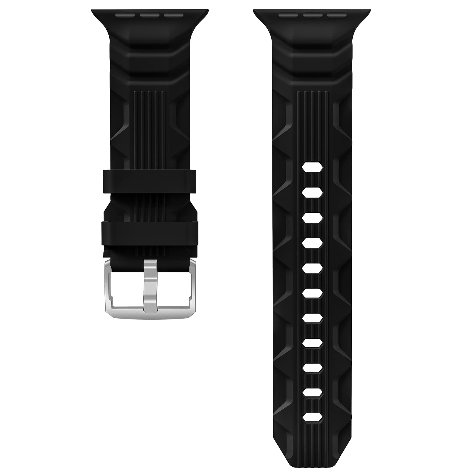 Ultra Band Designed for Apple Watch Band for Apple Watch Ultra2/Apple Watch Ultra 49mm, Sport Silicone Replacement Strap for iWatch Series 9/8/SE2/7/6/SE/5/4/3/2/1 45mm/44mm/42mm
