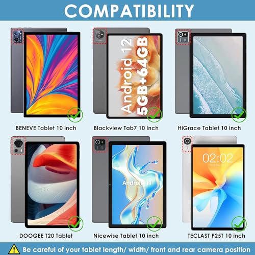 DETUOSI Okaysea 10.1" Tablet Case Cover, Portable Protective Folio PU Leather Stand Shell for Okaysea 10 inch Android Tablet