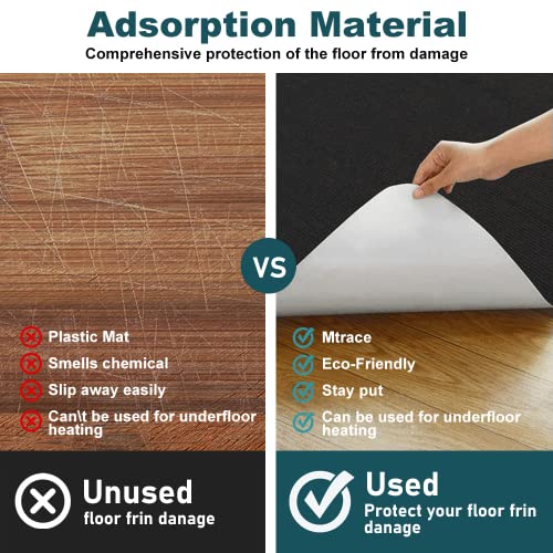 MTRACE Mat 23"x 17" Hardwood Floor Protector Indoor Doormat Desk Chair Mat Computer Rolling Chair Mat Multi-Purpose Low-Pile Front Door Mat (23"x 17")