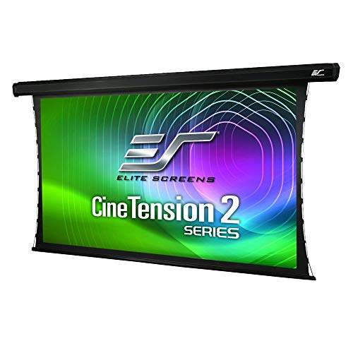 Elite Screens CineTension 2, 100-inch Diagonal 16:9, 4K/8K Tab-Tensioned Electric Drop Down Projection Projector Screen, TE100HW2