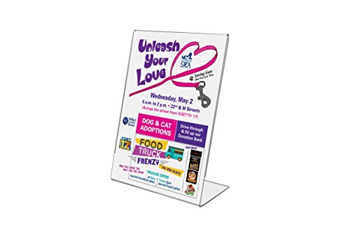 Universal 76850 Clear L-Style Freestanding Frame, 5 X 7 Insert, 3/Pack