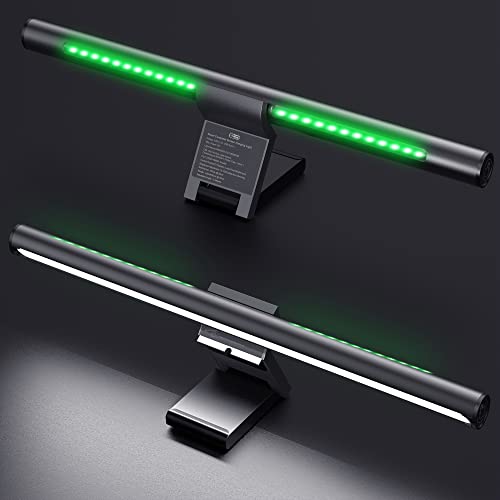 Computer Laptop Monitor Light Bar ,8W USB Working RGB Lamp , Dual Light Desk Lamp , Touch Control & Stepless Dimming & Hue Adjustment, Home Office Desk Light, Gift for Your Family and Friends