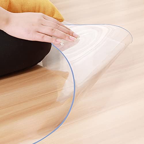 Clear Chair Mat For Hardwood Floor 1.5mm Office Chair Mat For Carpet 36x48 60x60 PVC Computer Desk Chair Mat Plastic Desk Office Floor Mat Plastic Desk Mat For Offices⦠( Color : Clear , Size : 32x32i