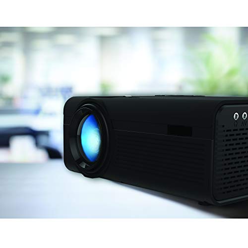 SuperSonic SC-80P HD Video Projector with Built-in Speakers: Compatible with USB, Micro SD, VGA, and HDMI | Home Entertainment System for Movies, TV, and Games!