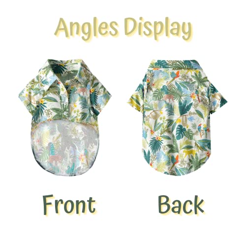 Harikaji Dog Hawaiian Shirt, Summer Pet Clothes Large Dog Cool Costume Beach T-Shirt for Medium Large Dog(White,6XL)