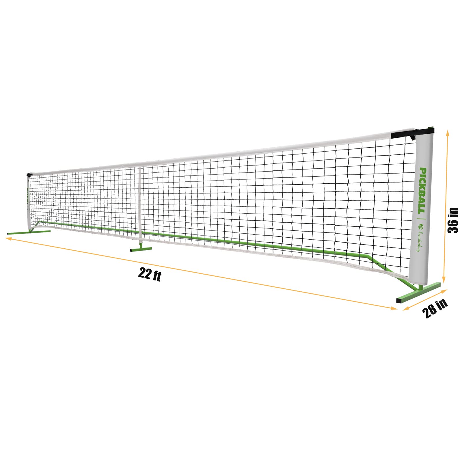SmarketBuy Pickleball Net Set 22FT x 36inch Portable Pickleball Net System with 4 Paddles & 4 Pickleballs and Carrying Bag Suitable for Beginners and Professional Players