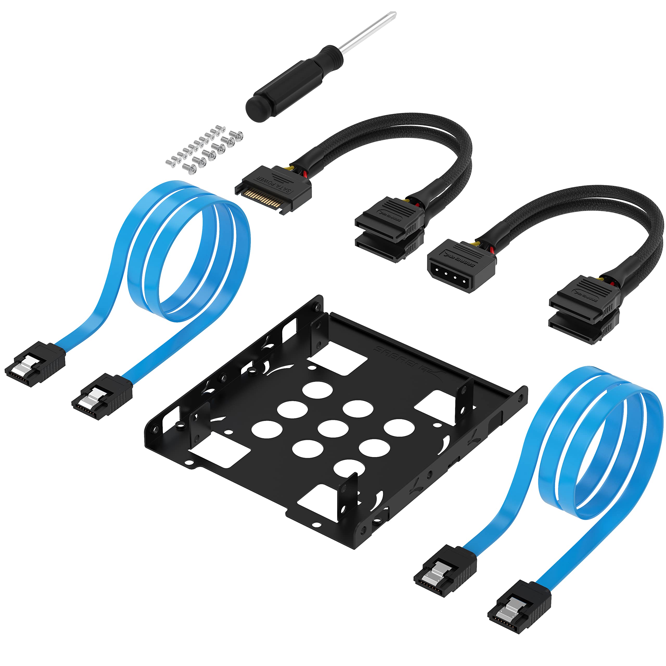 PNY CS900 1TB 3D NAND 2.5" SATA III Internal Solid State Drive (SSD) - (SSD7CS900-1TB-RB) & SABRENT 3.5 Inch to x2 SSD / 2.5 Inch Internal Hard Drive Mounting Kit