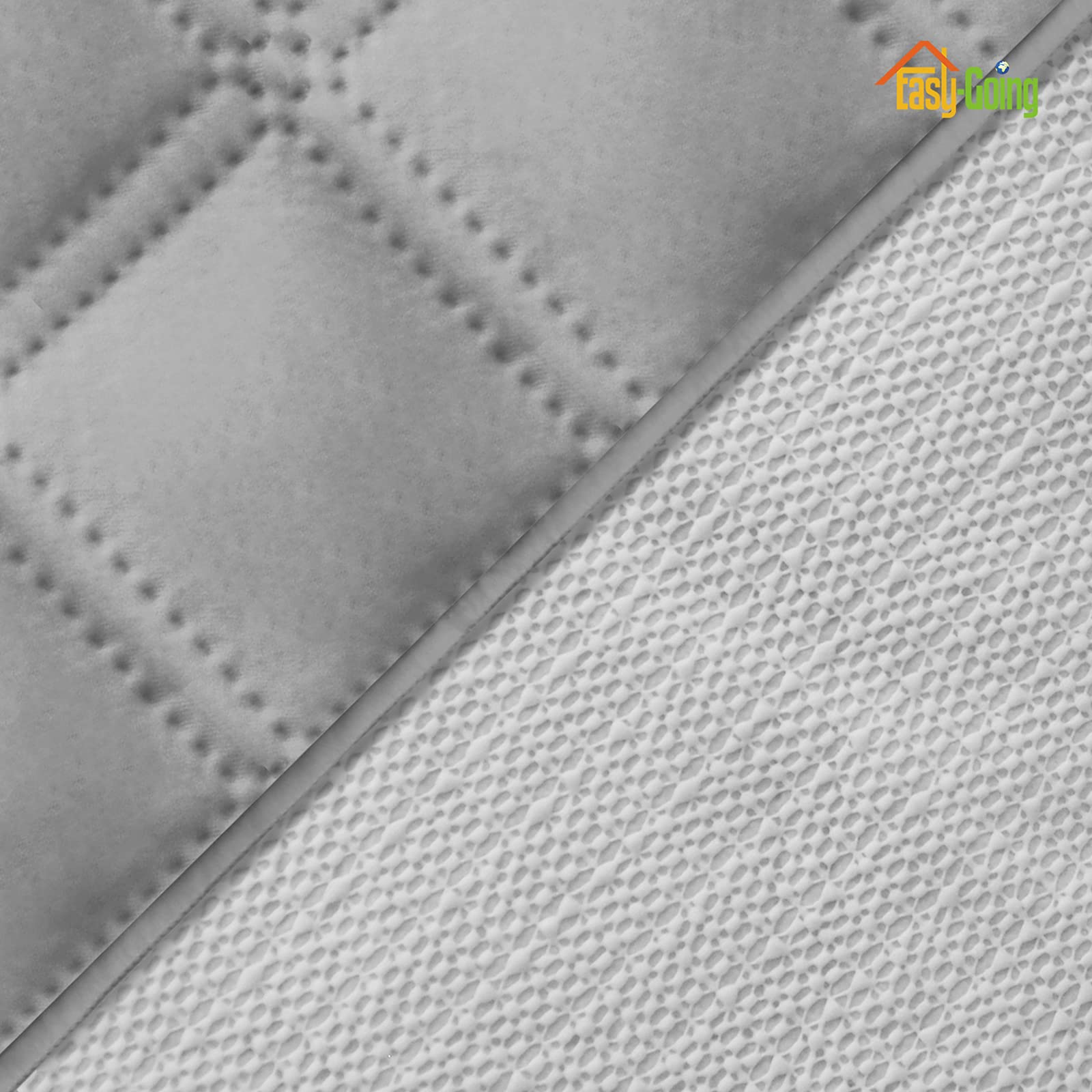 Easy-Going Waterproof Oversized Loveseat Covers Leakproof Couch Cover for 2 Cushion Couch Sofa Cover Washable Sofa Slipcover Non-Slip Furniture Protector with Pocket for Pets (Medium-XL, Grey)