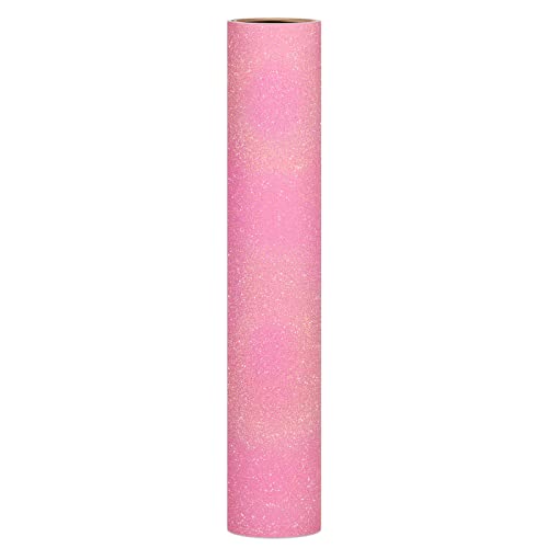 Gatichetta Glitter Self Adhesive Vinyl 12" x 6ft Craft Permanent Sparkle Shimmer Vinyl Roll for Indoor & Outdoor Decal, Signs, Stickers, Compatible with Most Craft Cutters,Pink