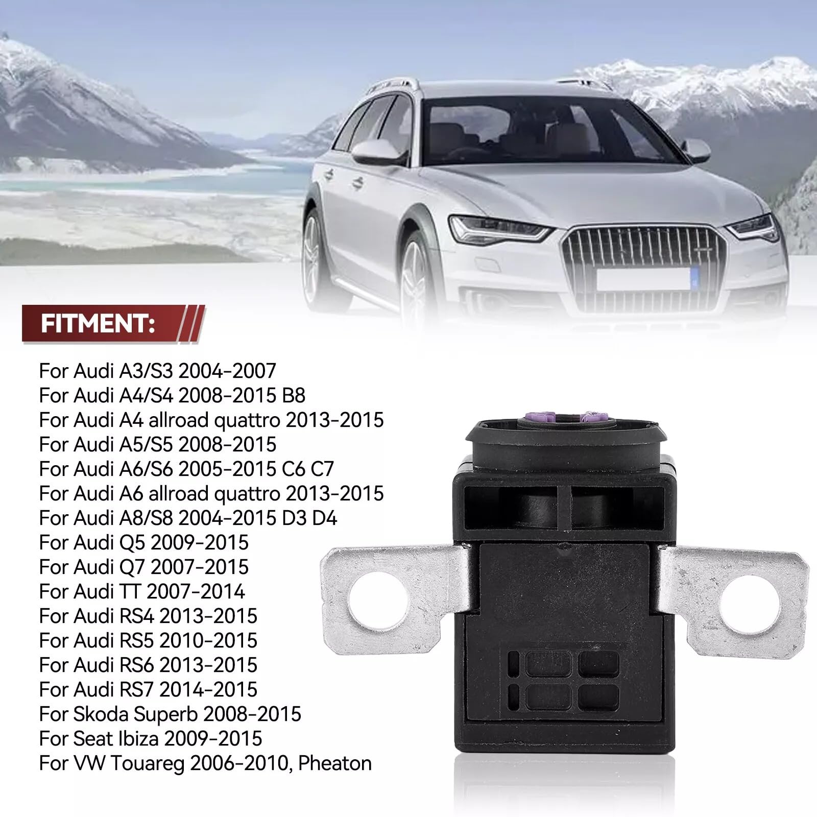 NEWHOW 4F0915519 Battery Fuse Box Overload Protection Trip Replacement for Audi A3 A4 A5 A6 A8 Q5 Q7 TT RS4 RS5 RS6 RS7 Replace 8P0937548, 4F0915457, 8J0915459