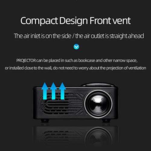EXCEART Portable Projectors Mini Projector Portable Entertainment Movie Projector 1080p Video Projector Machine for Home Office Led Projector