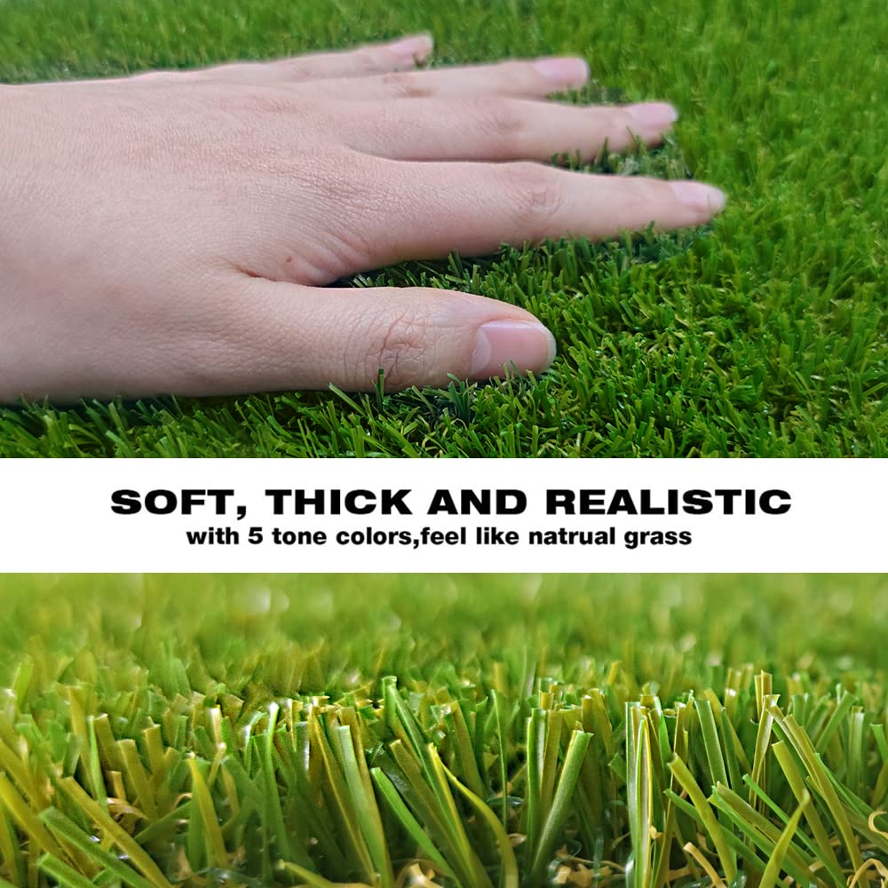 Qingbei Rina Artificial Grass Turf Tiles Interlocking for Dogs Potty,(12"x12"-9 Pack) Outdoor Fake Grass Mat Squares for Balcony,Self-draining Flooring