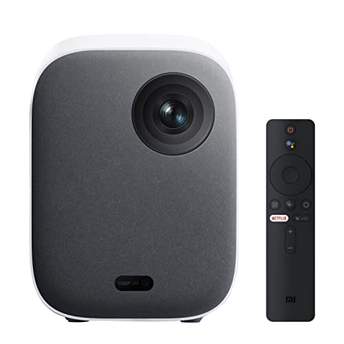 Xiaomi Mi Smart Home Compact Projector, Android TV Compatible with Remote Control, Screen Size 60"-120", 1080P Full HD, HDR10 Decoding, 500 ANSI Lumen, with Dolby Audio Decoding