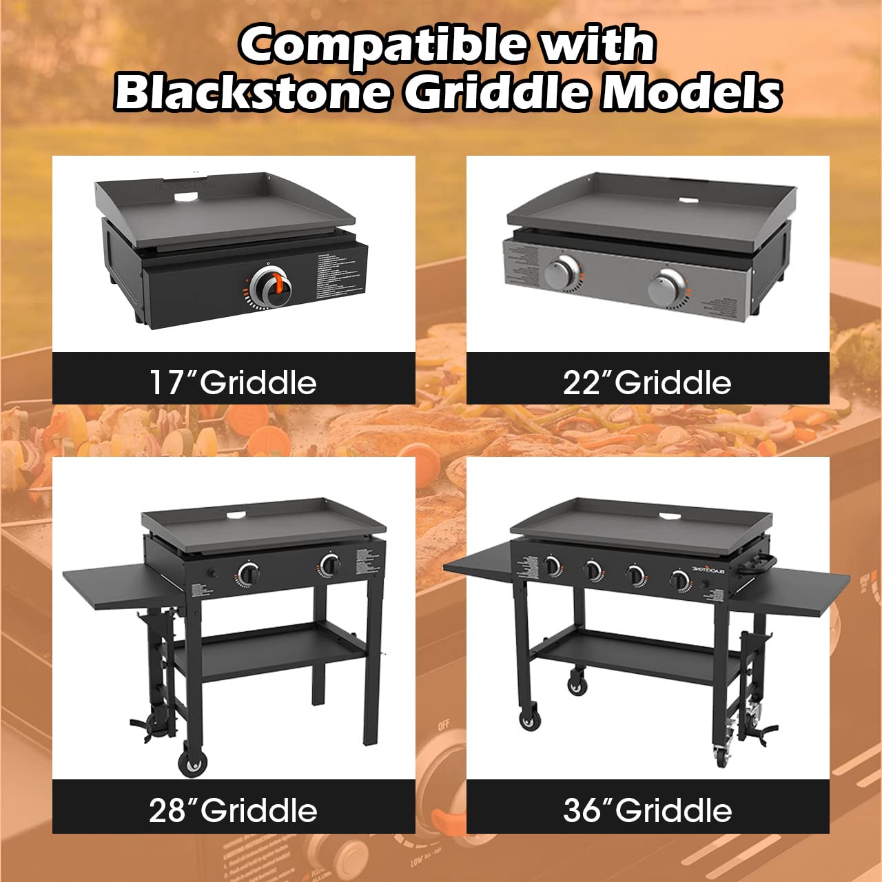 Winceed 2Pcs Silicone Liners for Blackstone Grill Grease Cup, Reusable Silicone Grease Drip Pans, Blackstone Griddle Grease Catcher, 8'' x 3'' x 3.7'', Black+Orange