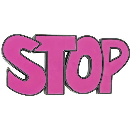 Stop Door Stopper Wedge, Pink - Fairly Odd Novelties - Funny Home, Office, Dorm Room Accessory Gift