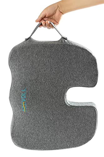 AEEVOLL Memory Foam Seat Cushion Pillow for Office Chair - Butt, Sciatica, Coccyx, Back, Tailbone & Lower Back Pain Relief - Orthopedic Chair Pad for Car, Wheelchair, Computer and Desk Chair