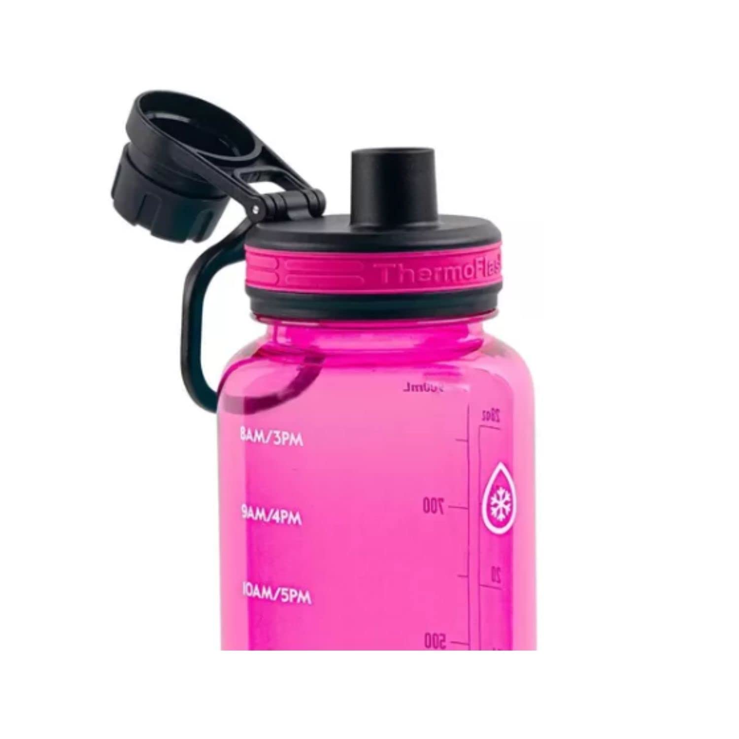 Thermoflask Premium Quality Motivational Water Bottle with Straw Lid with Times to Drink, BPA Free Tritan Plastic, 32 Ounce, 2-Pack, Orchid/Jadite
