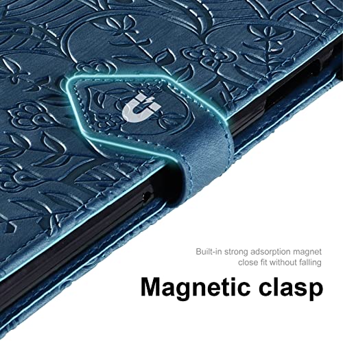 Schaflie Tab A8 2021 Case Mandala Embossed PU Leather Protective Cover Galaxy Tab A8 10.5" Magnetic Stand Tablet Case Cover for Galaxy Tab A8 10.5 Inch 2021 SM-X200 / SM-X205 - Blue