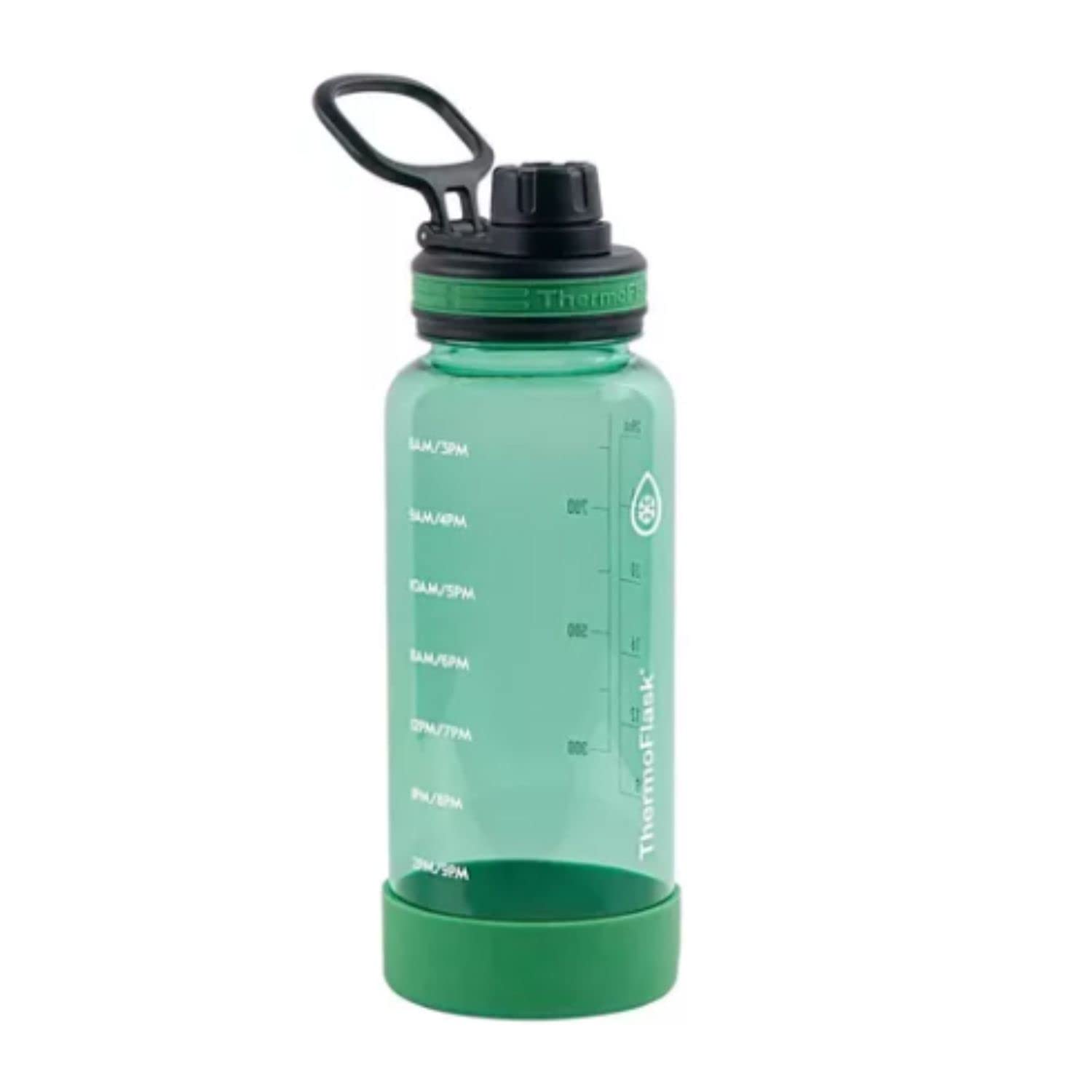 Thermoflask Premium Quality Motivational Water Bottle with Straw Lid with Times to Drink, BPA Free Tritan Plastic, 32 Ounce, 2-Pack, Orchid/Jadite