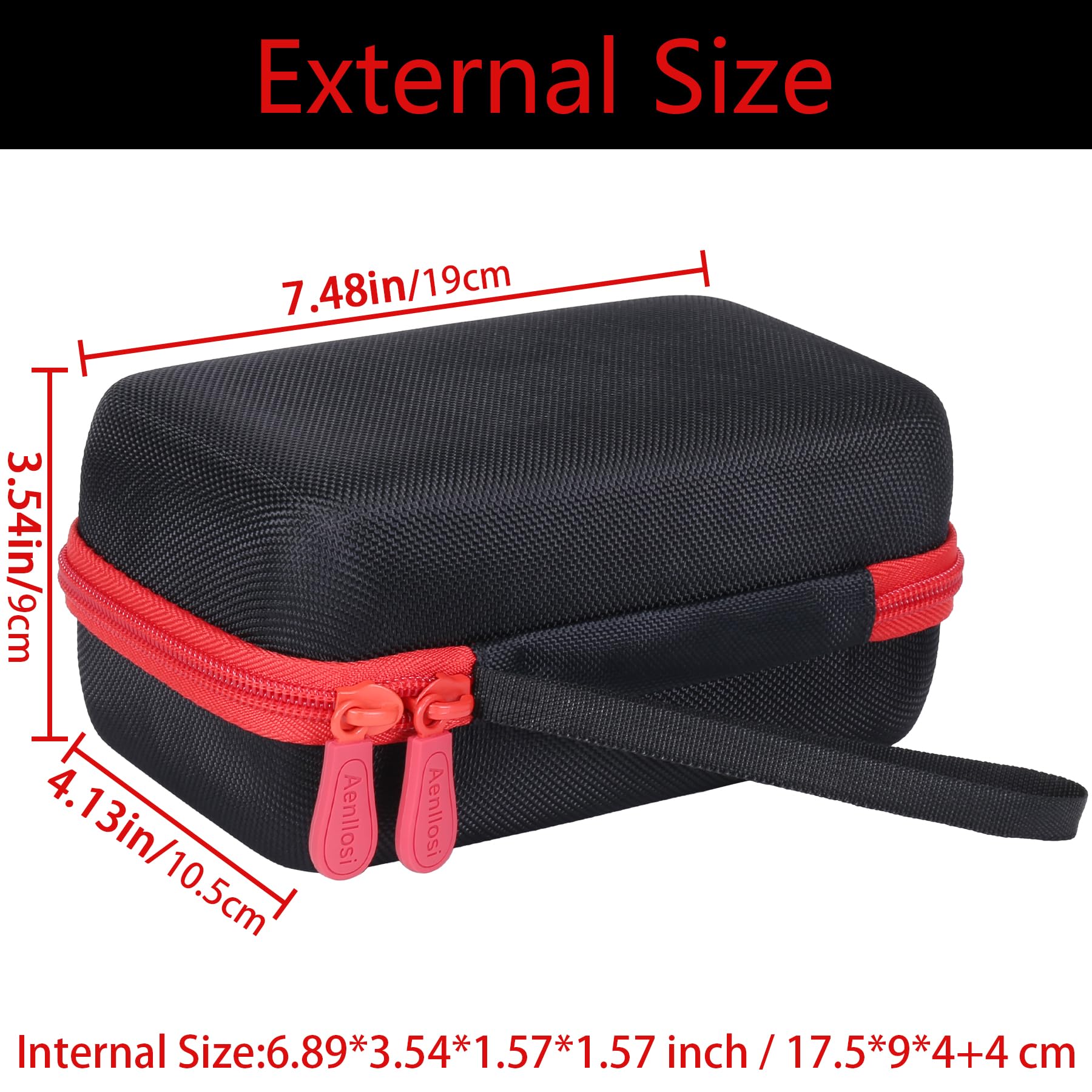Aenllosi Hard Carrying Case Compatible with NEXPOW T11F 12V Car Jump Battery Starter Power Pack with USB,1000A Quick Charge Battery Booster Holder (Red Zipper,Case Only)