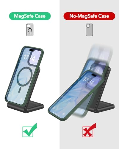FACBINY 2-in-1 Magnetic Fast Wireless Charging Station for Multiple Devices Apple with 20W Adapter, Mag-Safe Charger Stand for iPhone 15/14/13/12/Pro/Max/Mini, AirPods Pro 2/Pro/3 (Black)
