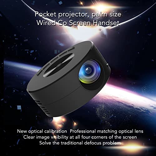 Mini Pocket Projector, Smart Portable Movie Projectors Built in Rechargeable Battery & Speaker, 1080P Video Travel Projector