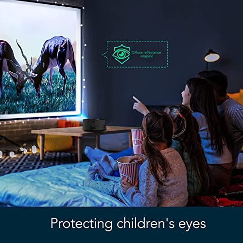 Mini Pocket Projector, Smart Portable Movie Projectors Built in Rechargeable Battery & Speaker, 1080P Video Travel Projector