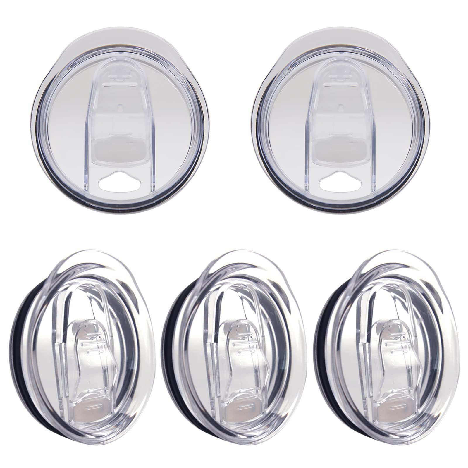 OKBA 5 Pack 30 oz Replacement Lids Tumbler Plastic Splash Resistant Lids lucency Covers Spill Proof Skinny Tumbler Lid Cup Covers for OF 3 INCH 30 oz Tumbler Cups