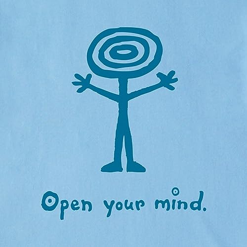 Life is Good. Men's Open Your Mind SS Crusher Tee, Cool Blue, Small