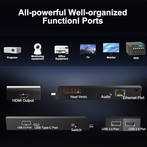 Mini PC Stick Windows 11 Pro,PC Stick Intel Celeron N4000 Processor Equipped 8GB LPDDR4 128GB SSD,Support Auto Power on,4K HD/Gigabit Ethernet/WiFi/BT,Business/Travel Pocket Computer