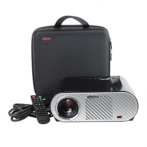 Hermitshell Hard EVA Travel Case Fits FANGOR 6500 Lumens/Ohderii Portable Projector/GooDee GD-600 HD Video Projector Outdoor Movie Projector