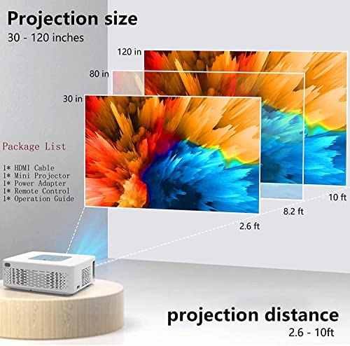 Projector with WiFi and Bluetooth Native 1080P HD Projectors Bluetooth 5G WiFi 9500L Home Theater Movie Video Projector HD 4K Support Phone TV Projector Compatible with PC HDMI USB / iOS Android Phone