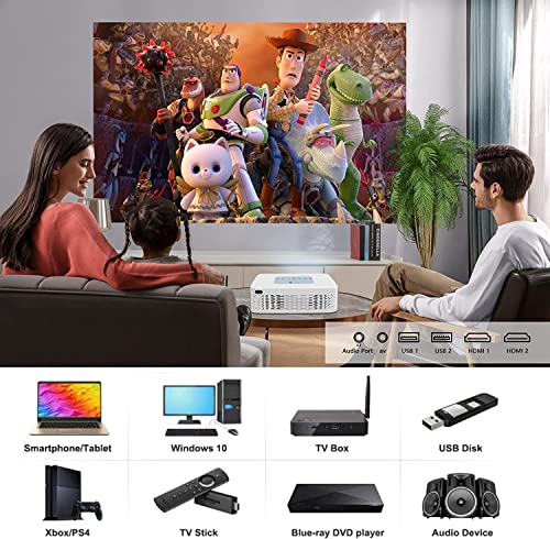 Projector with WiFi and Bluetooth Native 1080P HD Projectors Bluetooth 5G WiFi 9500L Home Theater Movie Video Projector HD 4K Support Phone TV Projector Compatible with PC HDMI USB / iOS Android Phone
