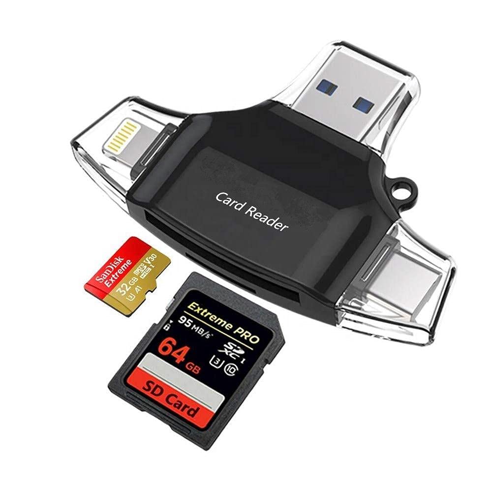 BoxWave Smart Gadget Compatible with ASUS Chromebook CX1 (CX1500) - AllReader SD Card Reader, microSD Card Reader SD Compact USB for ASUS Chromebook CX1 (CX1500) - Jet Black