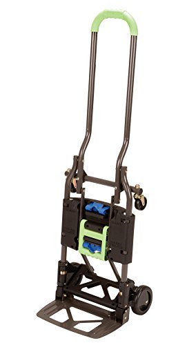 Olympia Tools 85-189 Pack N Roll Collapsible Service Cart, XL, 300LB Capacity, Black & Cosco 12222PBG1E Shifter 300-Pound Capacity Multi-Position Heavy Duty Folding Dolly, Green Hand-Trucks