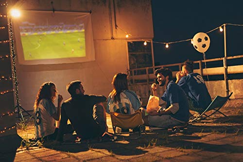 Fugetek LED Video Projector, Home Office, Outdoor Movie Night, 2500 Lumen, 120" Viewing, Supports 1080p, Dual HDMI / USB Inputs, VGA, AV, Works with Fire Tv, Roku, PS4, Xbox