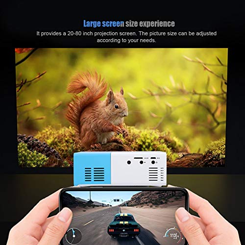 CiCiglow Video Projector, 1080P HD LED Mini Portable Home Theater Projector with HDMI/USB/AV Support Photo/Music/Video/TXT Digital Multimedia Projector for TV, PC, Xbox, PS4, etc.(US)