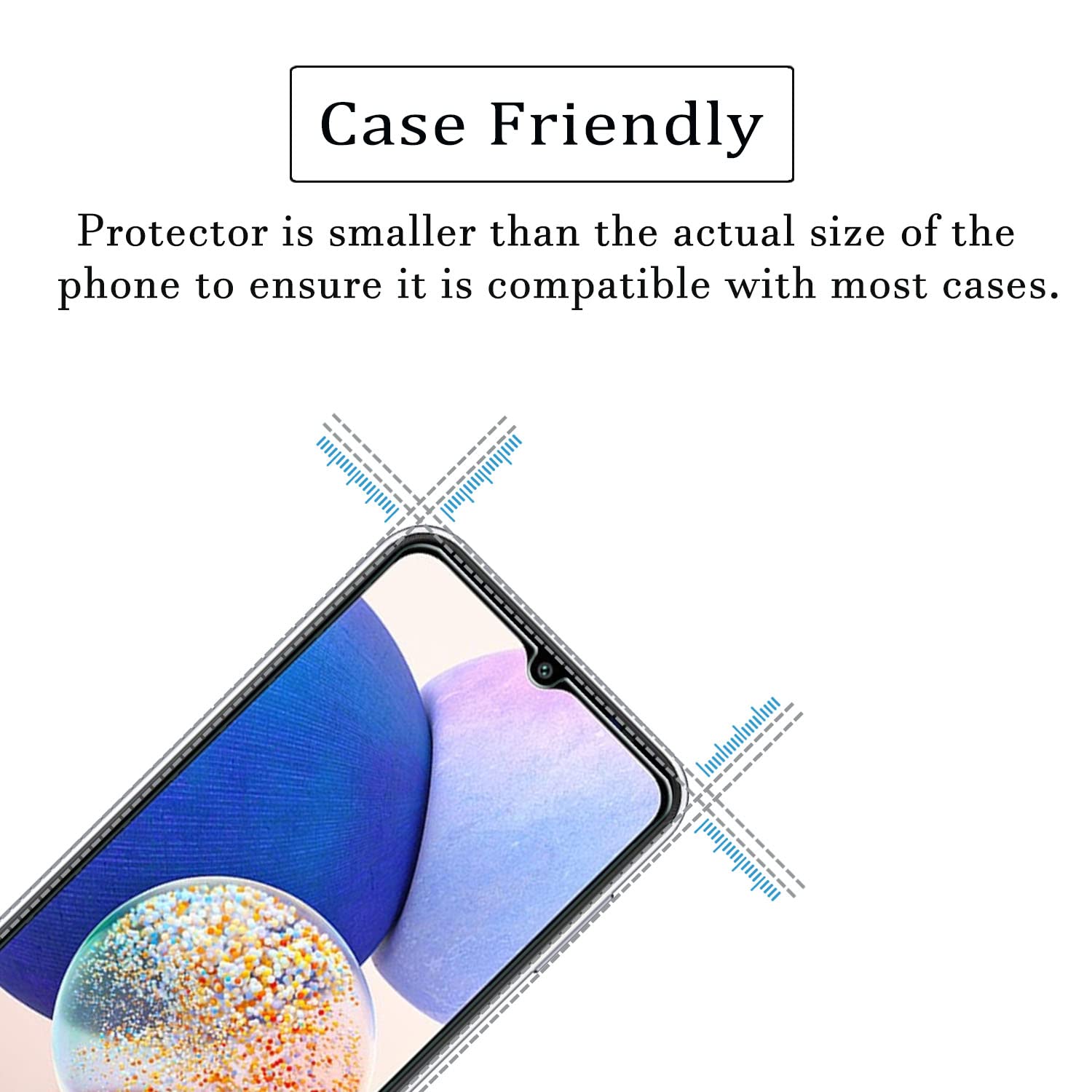 SALMERB Samsung Galaxy A14 5G Screen Protectors (3 Pack), 9H Tempered Glass Film for Samsung Galaxy A14 5G Anti-Scratch Anti-Fingerprint Glass Screen Protectors Zero Bubbles Ultra-clear 99.99%