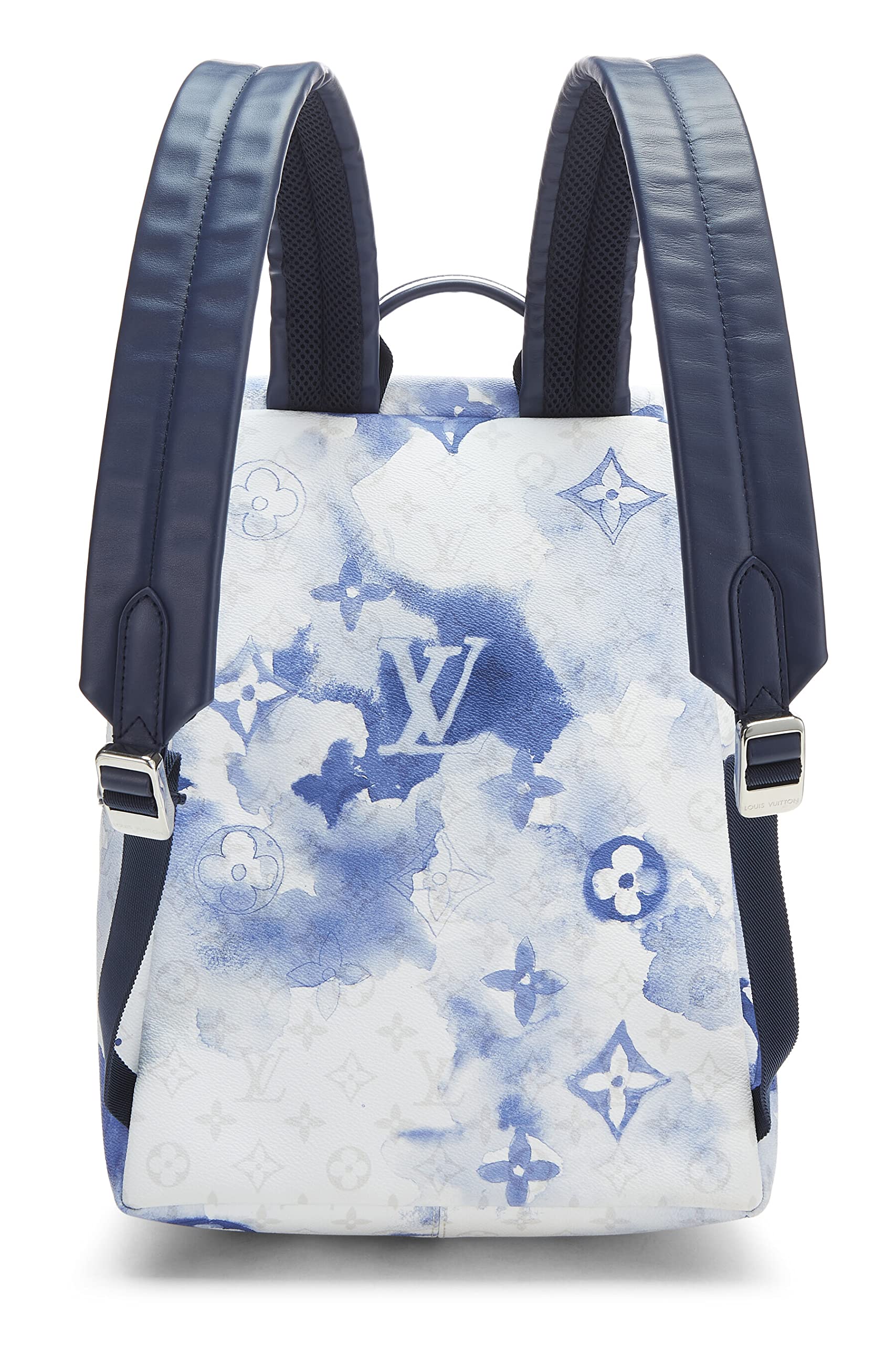 Louis Vuitton, Pre-Loved Blue Watercolor Monogram Canvas Discovery Backpack, Blue