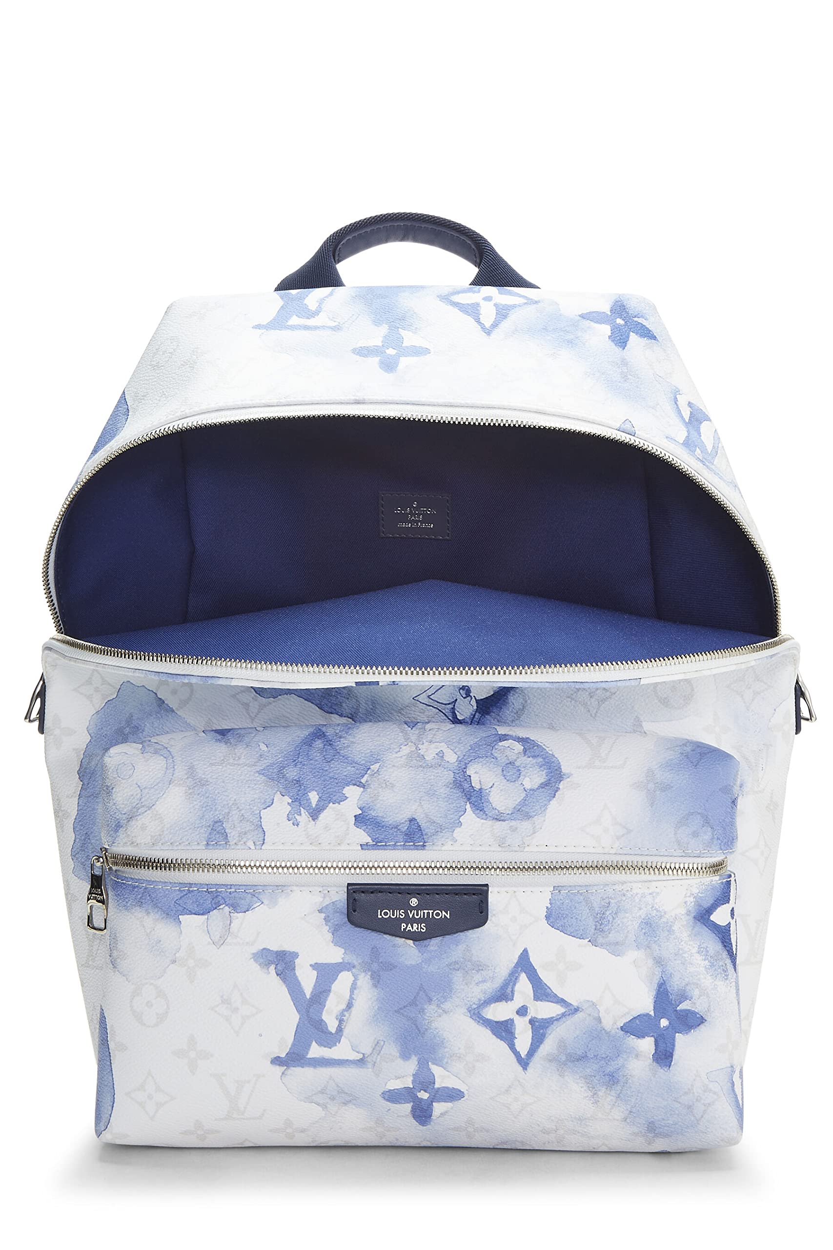 Louis Vuitton, Pre-Loved Blue Watercolor Monogram Canvas Discovery Backpack, Blue