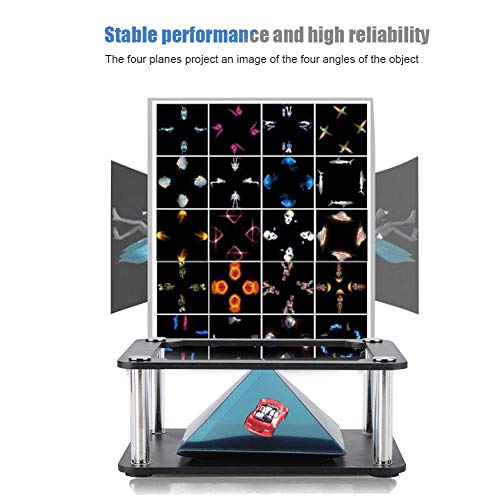 Hologram Watch, 3D Hologram Smartphone Holographic Display Stands Projector 3.5-6inch for Corporate Product Display, Cartoon Interaction and Personal Entertainment(Bracket)