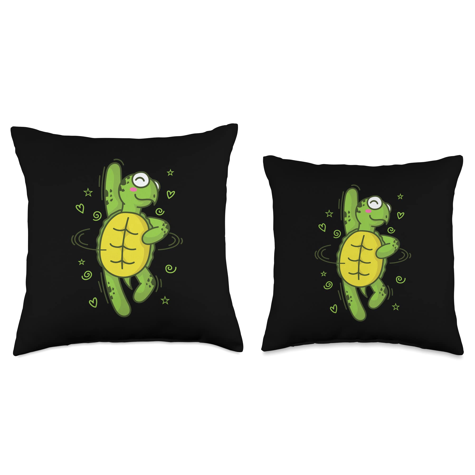 Turtle reptile carapace old Sauropsida Testudines Turtle Dancing Reptile Water Back Shell Throw Pillow, 16x16, Multicolor