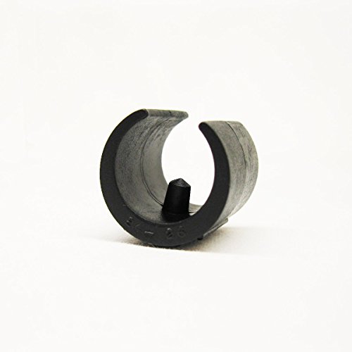 Breuer Chair Glides - Replacement Single Prong U-Shape Plastic Caps in Black (Set of 20) - Made in Italy