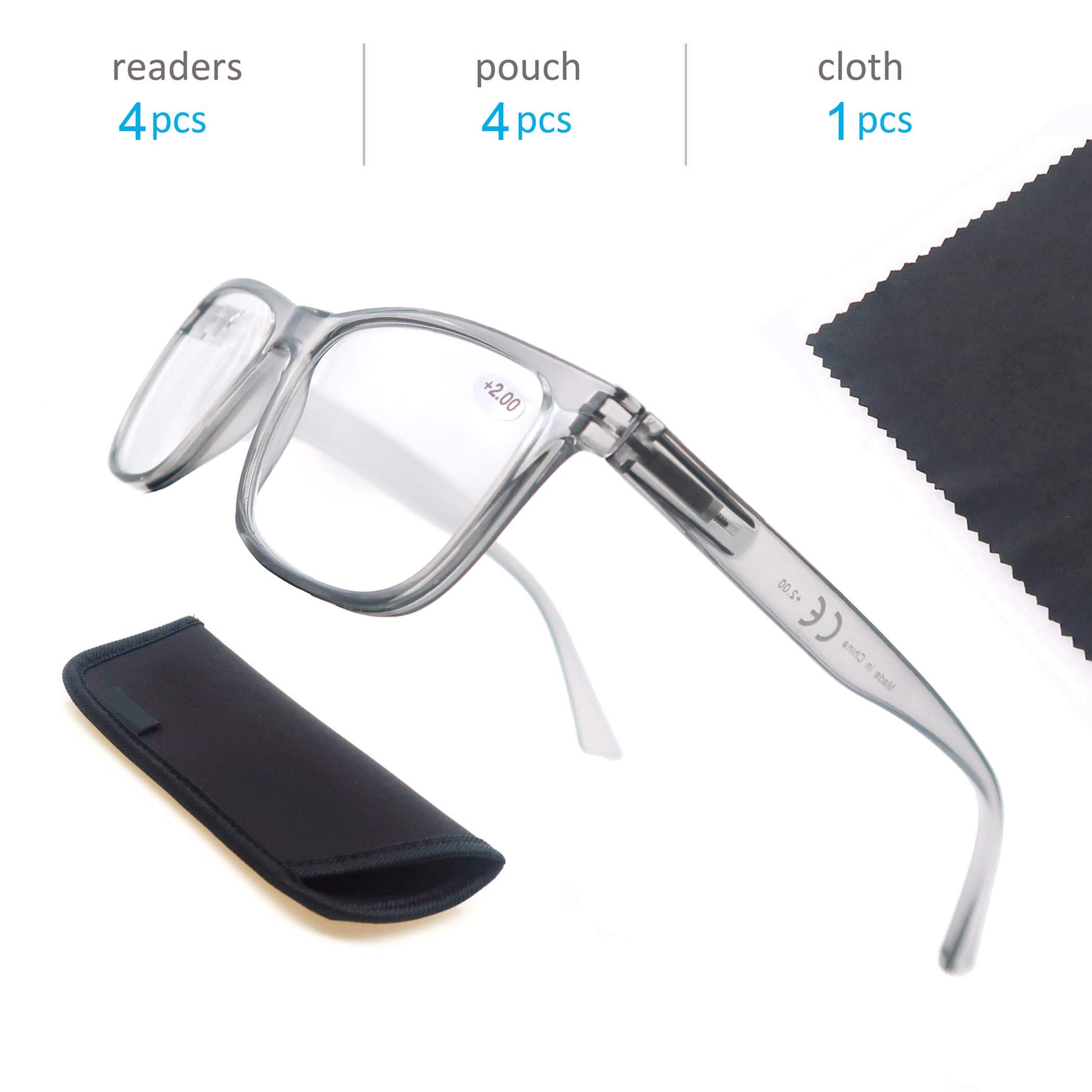 OLOMEE Reading Glasses Men Blue Light Blocking Large Oversized Wide Readers +1.25 Matte Square Cheaters W/Big Head/Large Face