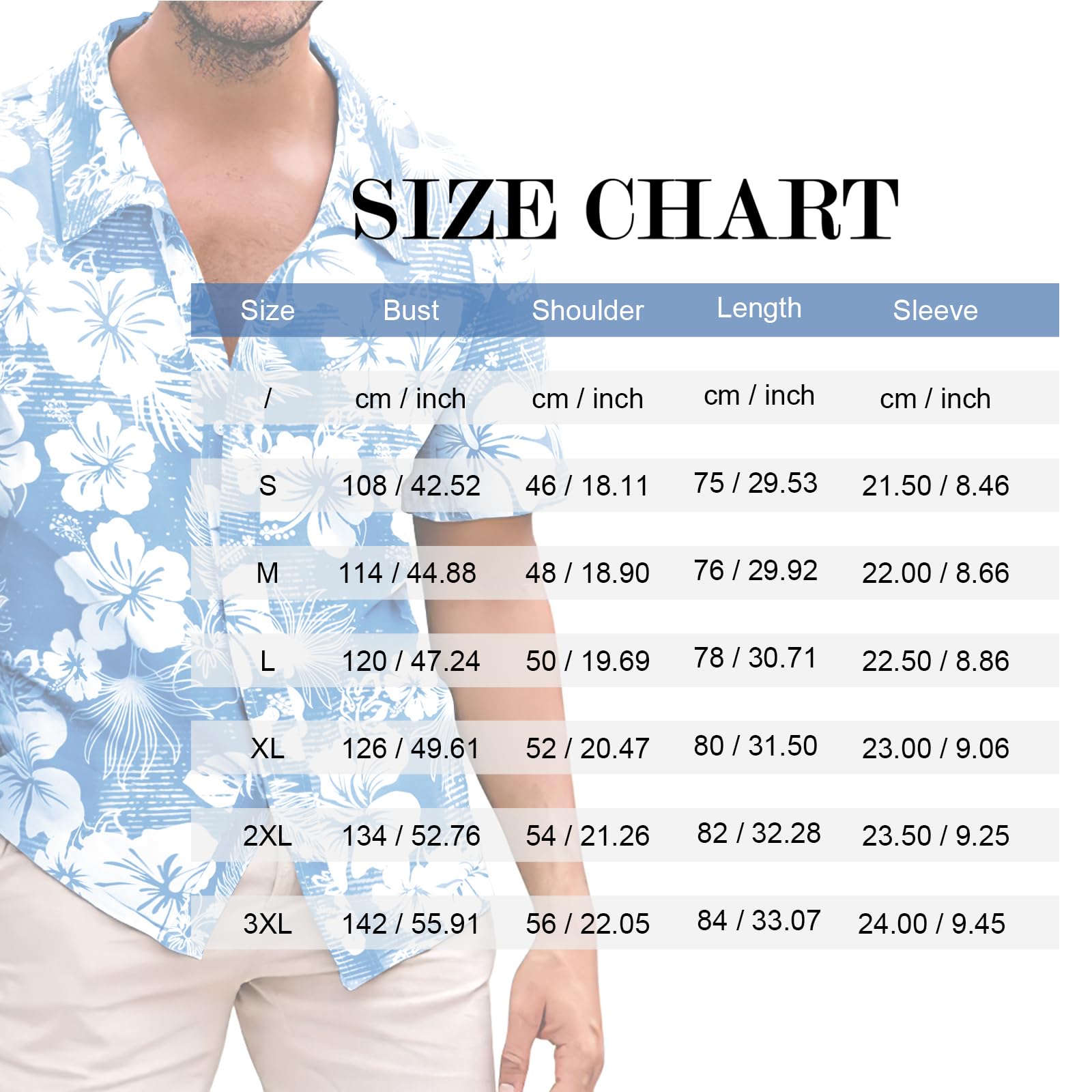 Men's Novelty Hawaiian Floral Shirt Summer Casual Button Down Tropical Holiday Beach Shirts Blue