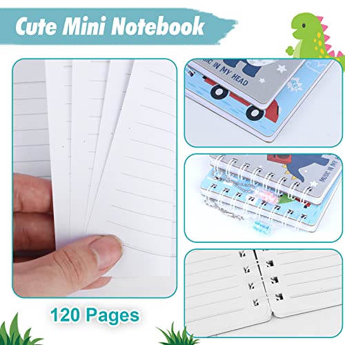 Aifieego Kids Panda Party Favor, Small Spiral Pocket Notebook Journal for Girls, Cute lined Notepad Note Books,Mini little Note Pads (dino)