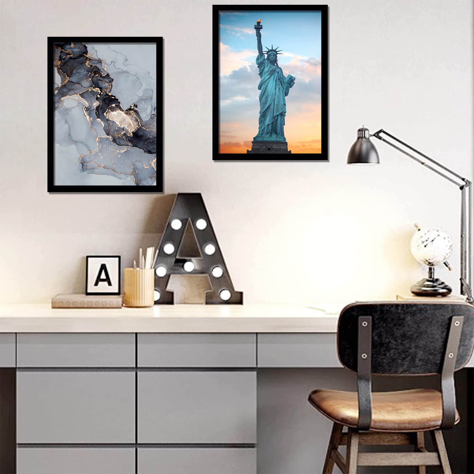 OMAIGAR 11x17 Picture Frame for 11by17 Poster Photo Canvas Certificate Black High Transparent Poster Frame Wall Desktop Horizontal Vertical 11 x 17