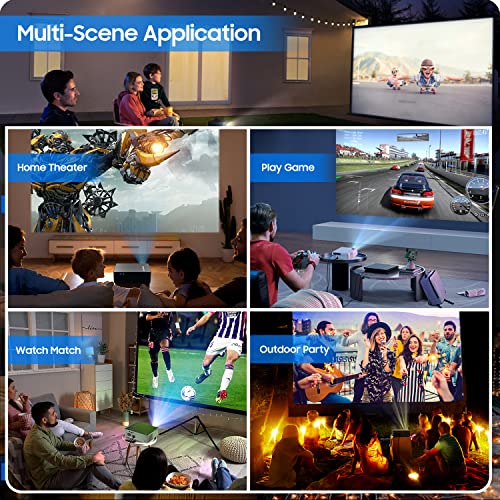 1080P HD Projector, 5G WiFi Movie Projector, UUO Home Theater Support 4K Video Projector, Synchronize Smartphone Screen, Dolby Audio Support-Compatible with TV Stick/iOS/Android/Smartphone/PS5